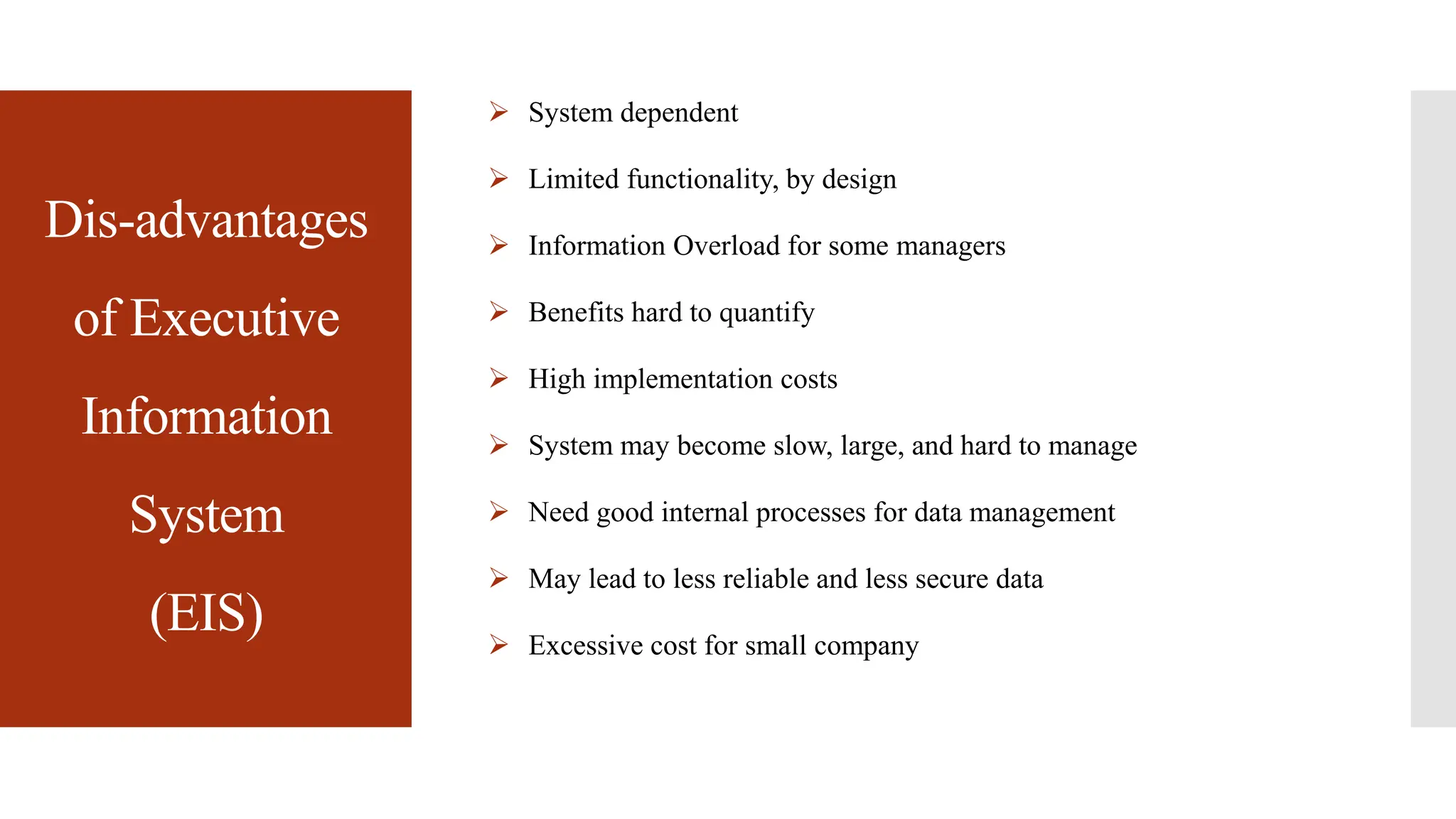 Executive Information System in Management Information System | PPTX