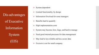 Executive Information System in Management Information System | PPTX
