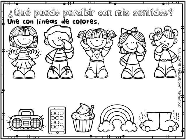 Libro para Colorear e identificar MIS CINCO SENTIDOS | PPT