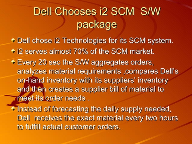 Dell Supply Chain | PPT