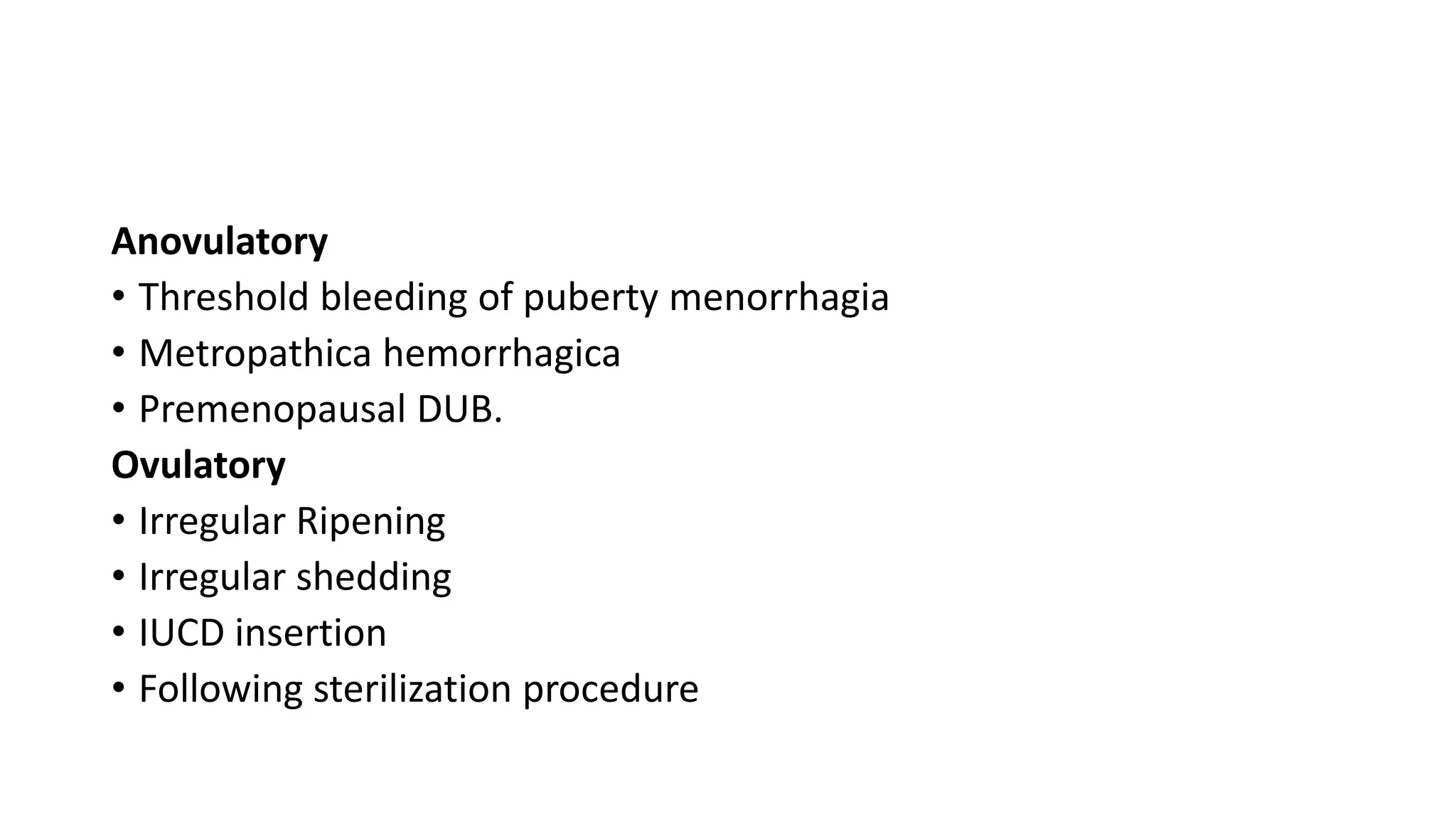minimal invasive surgeries in dysfunctional uterine bleeding | PPT