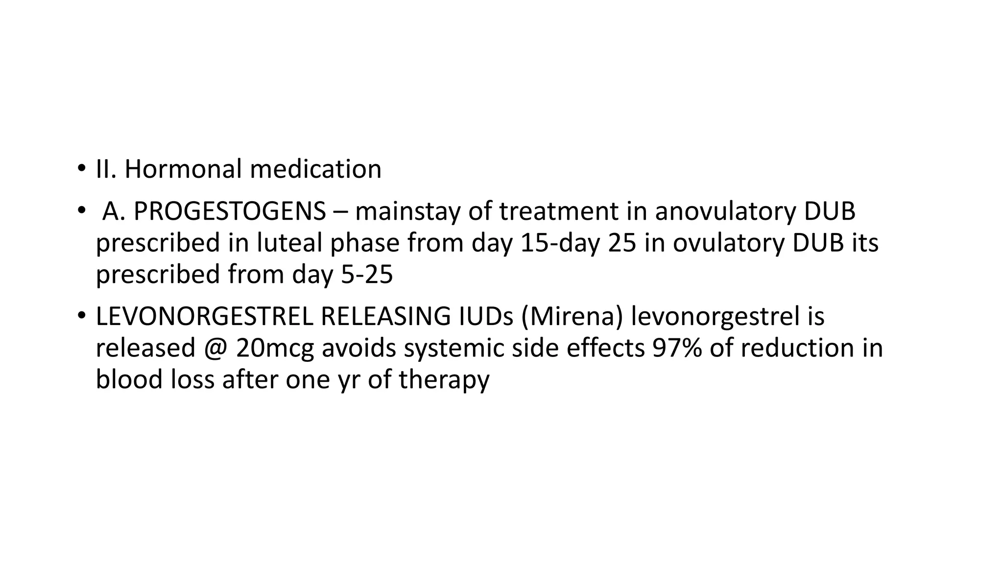 minimal invasive surgeries in dysfunctional uterine bleeding | PPT