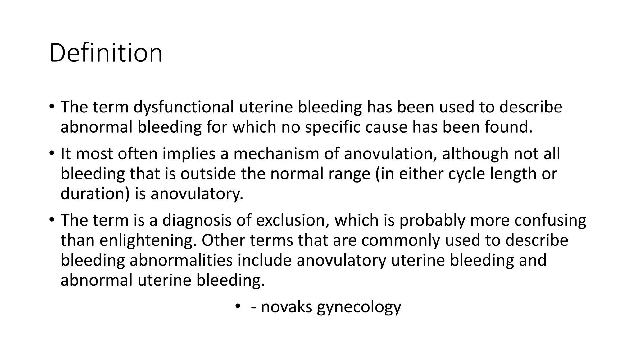minimal invasive surgeries in dysfunctional uterine bleeding | PPT