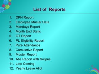 Mis hris attendancet--to present | PPT