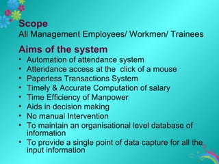 Mis hris attendancet--to present | PPT