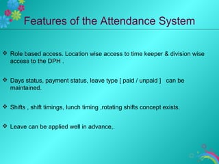 Mis hris attendancet--to present | PPT