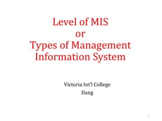 Mis management information system | PPT