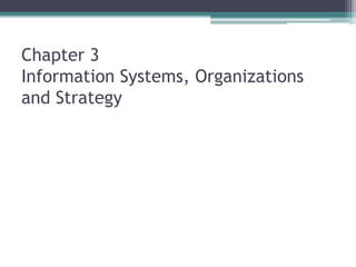Management Information Systems - Chapter 3 | PPTX