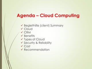 Student Presentation on Cloud Computing (MCO-205) | PPT