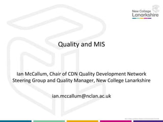 Quality and MIS | PPT