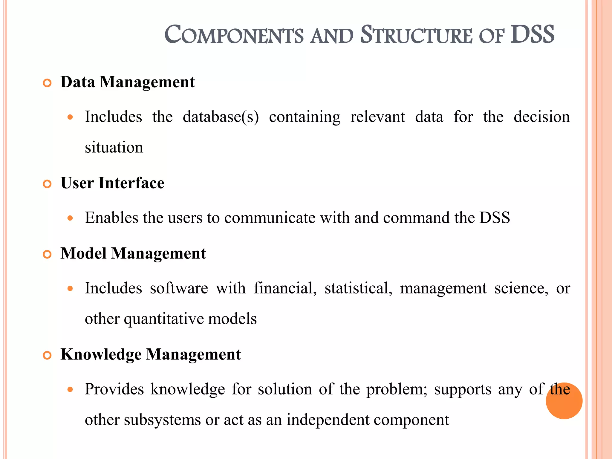 Decision Support System - Management Information System | PPTX