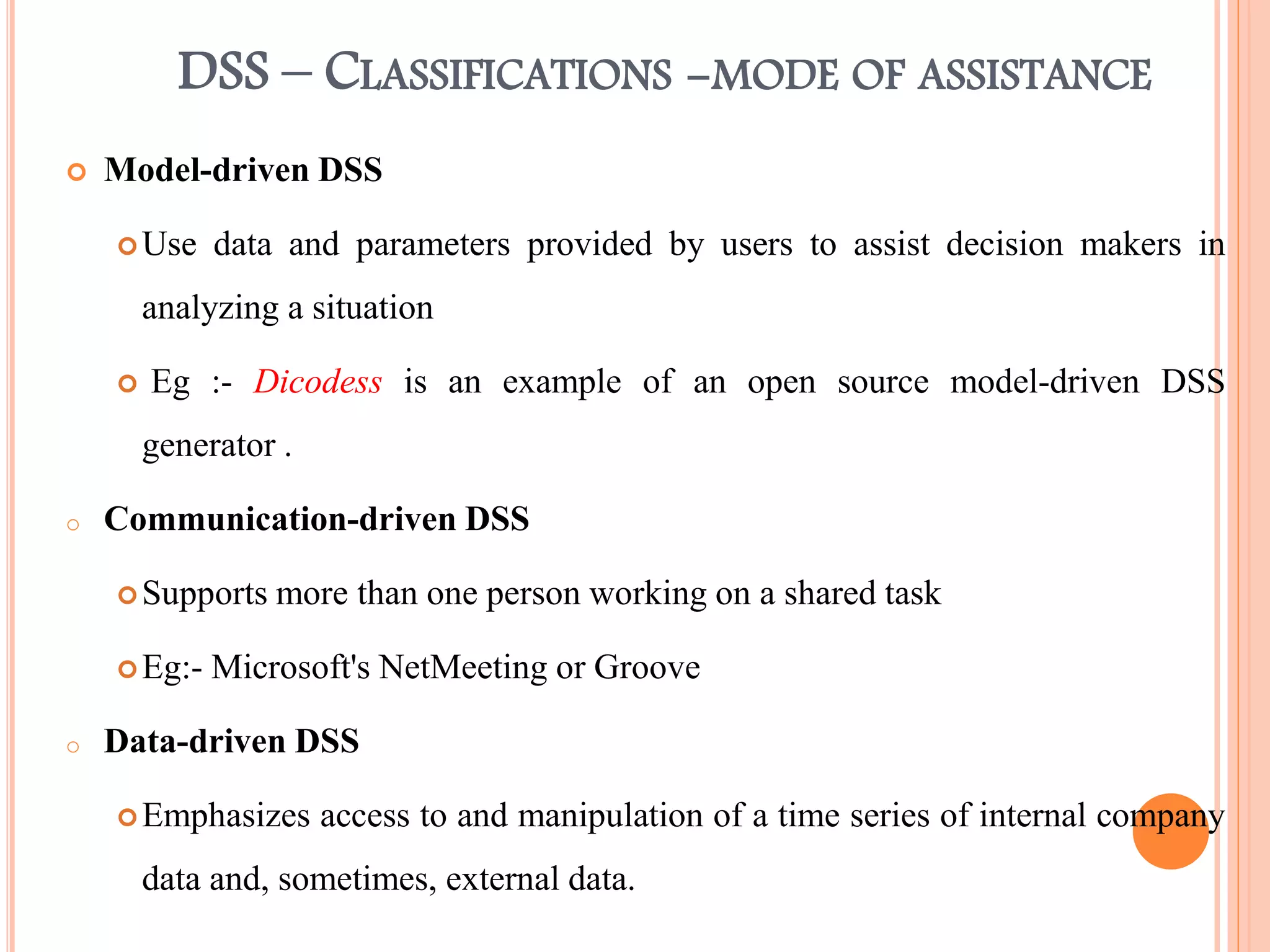 Decision Support System - Management Information System | PPTX