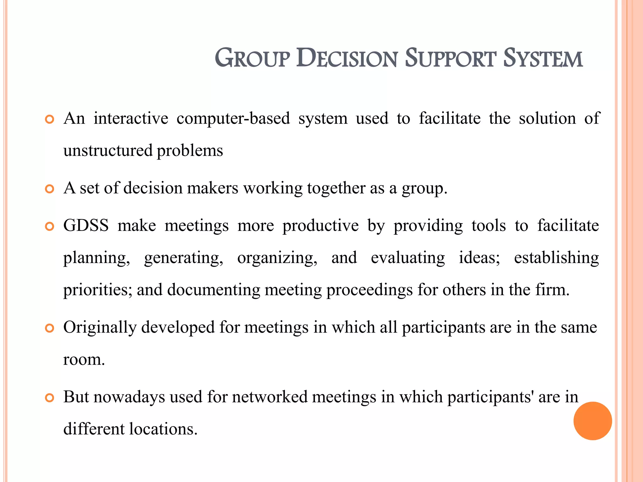 Decision Support System - Management Information System | PPTX