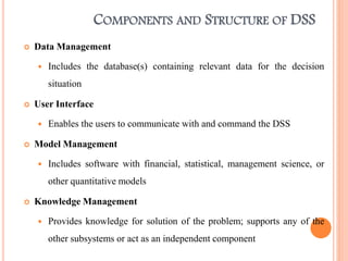 Decision Support System - Management Information System | PPTX