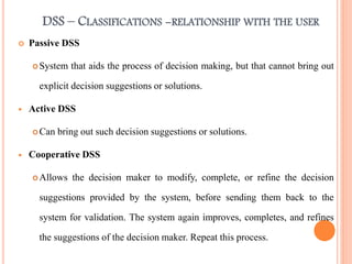 Decision Support System - Management Information System | PPTX