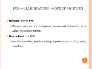 Decision Support System - Management Information System | PPTX