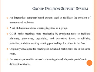 Decision Support System - Management Information System | PPTX