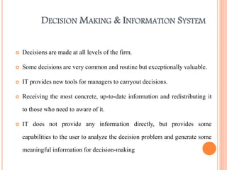Decision Support System - Management Information System | PPTX