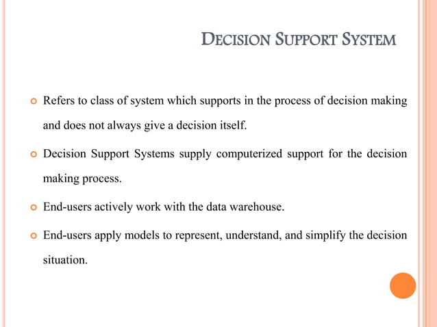Decision Support System - Management Information System | PPTX ...