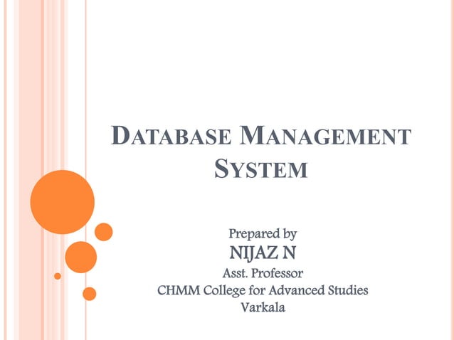 Database Management Systems - Management Information System | PPT ...