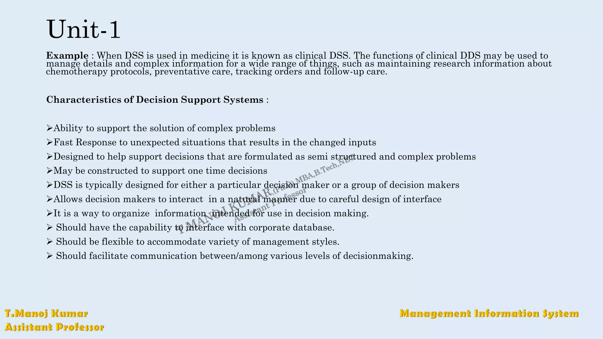 Management Information System (MIS) unit-1 | PDF
