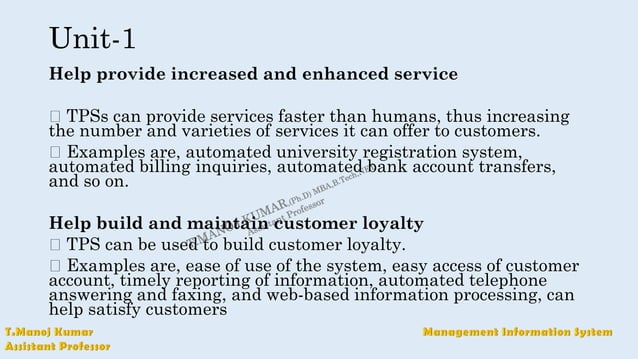 Management Information System (MIS) unit-1 | PDF