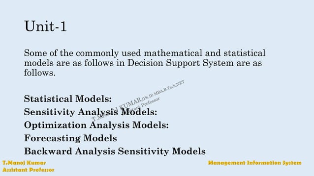 Management Information System (MIS) unit-1 | PDF