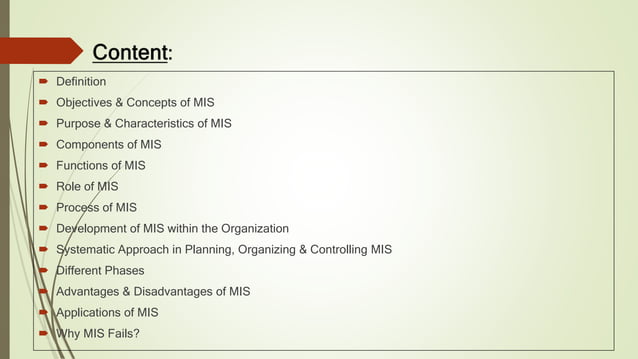 Management information system | PPTX