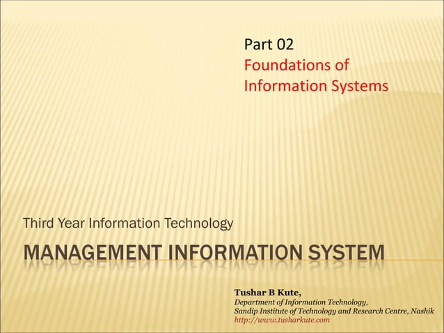 MIS 02 foundations of information systems | PPT | Information Services ...