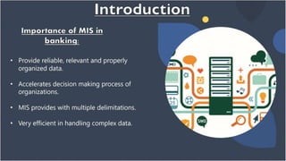 Management information system in banking sector | PPTX