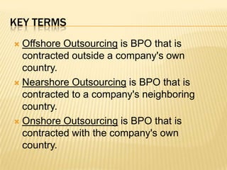 MIS 19 Business Process Outsourcing | PPTX