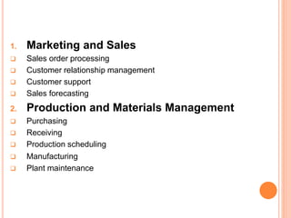 modules of erp | PPTX