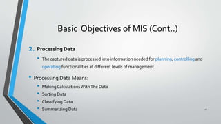 Management information System and its types | PPTX