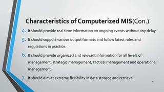 Management information System and its types | PPTX