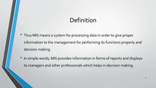 Management information System and its types | PPTX