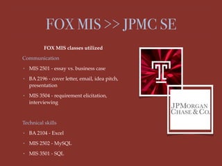 MIS 3581 Final Presentation (JPMC) | PDF