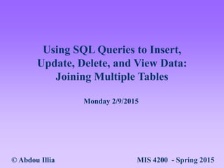 mis4200not type of joins in dbms pdddddpt | PPT