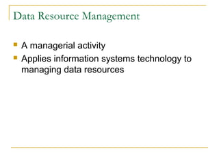 data resource management | PPT