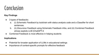 Exploring the Impact of LLM-Generated Feedback | PPT