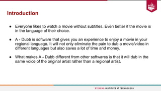Voice Dubbing Automation | PPTX