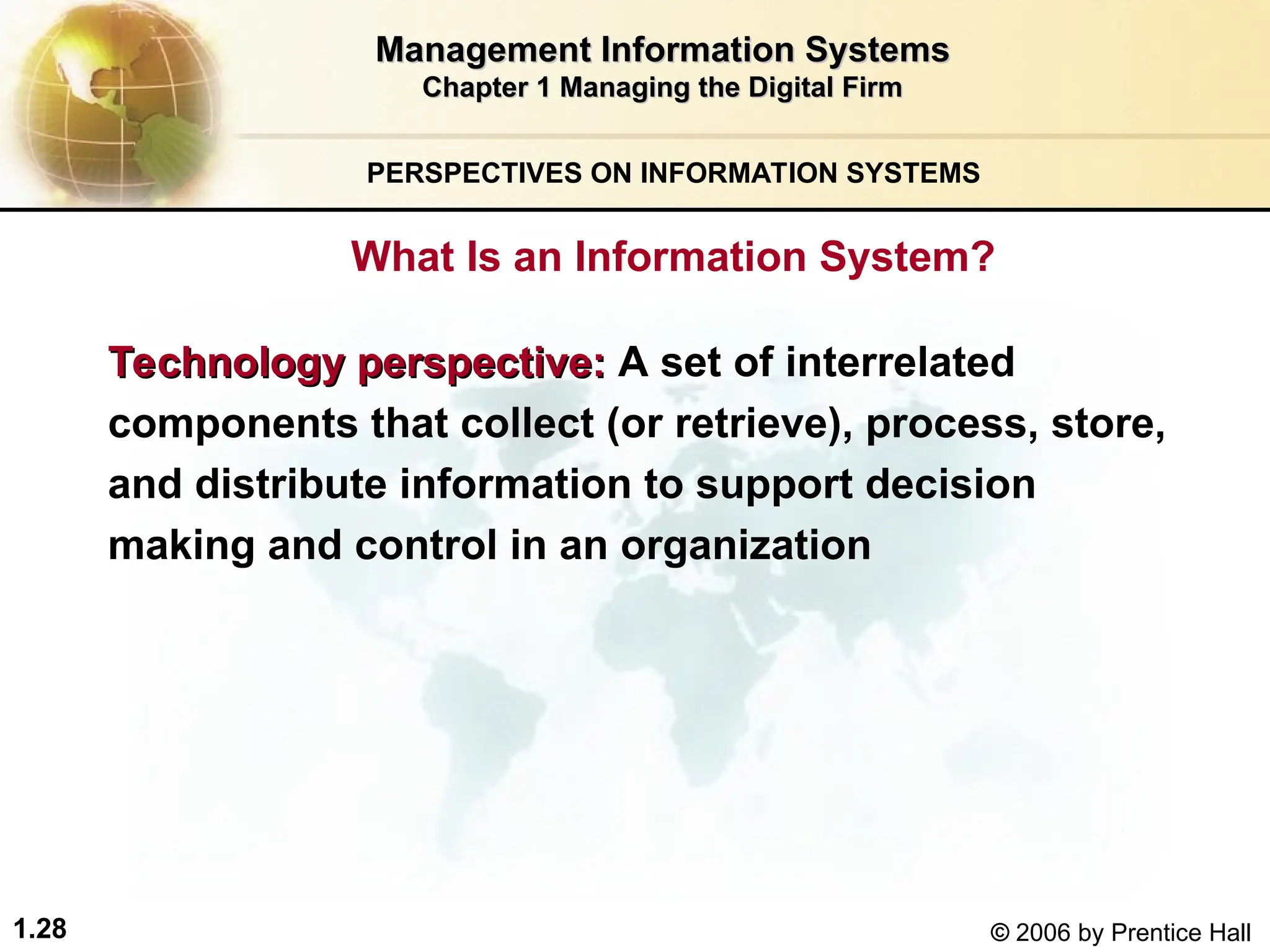 Management information system chapter no one (management studies)) | PPT