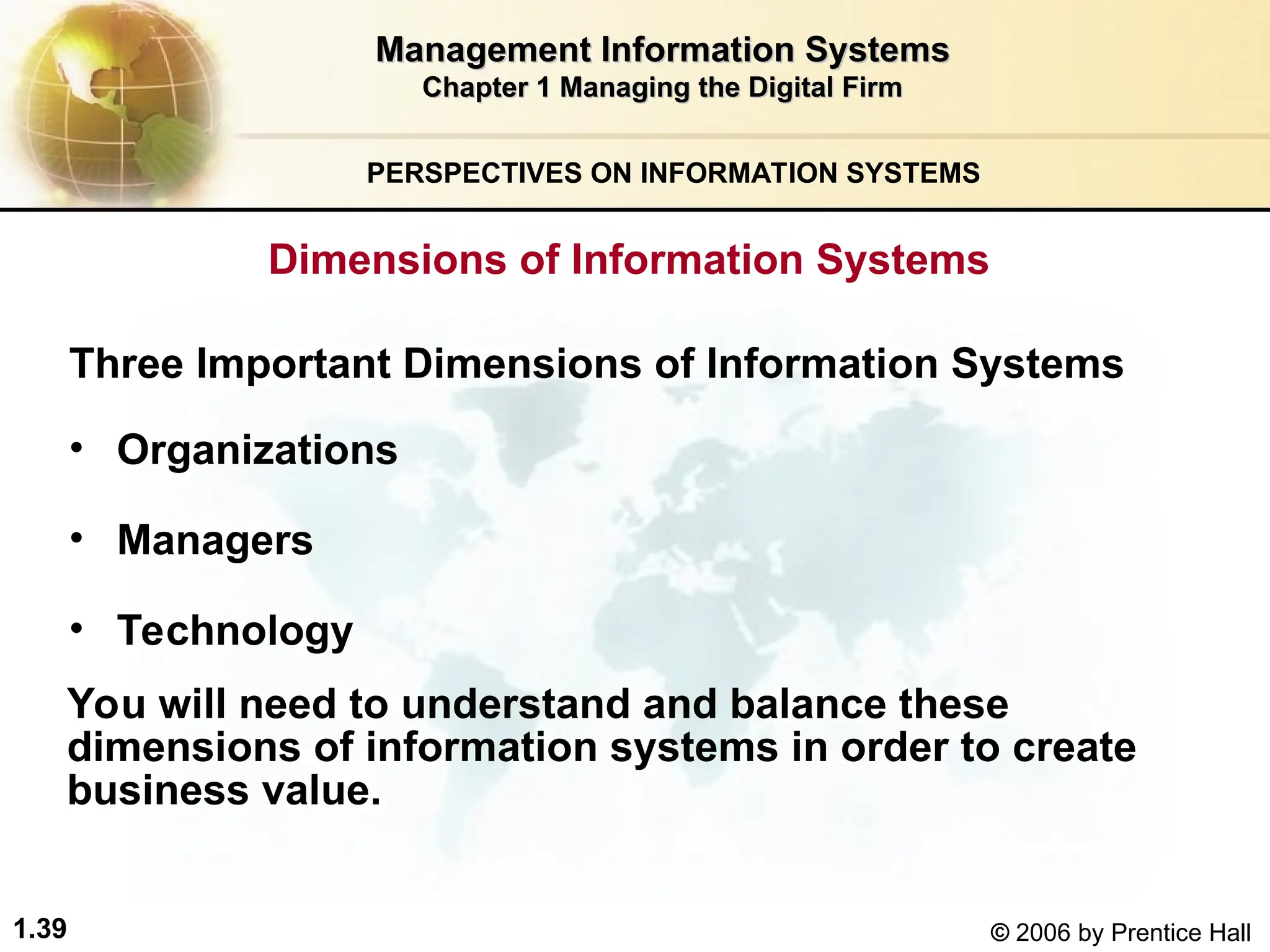 Management information system chapter no one (management studies)) | PPT