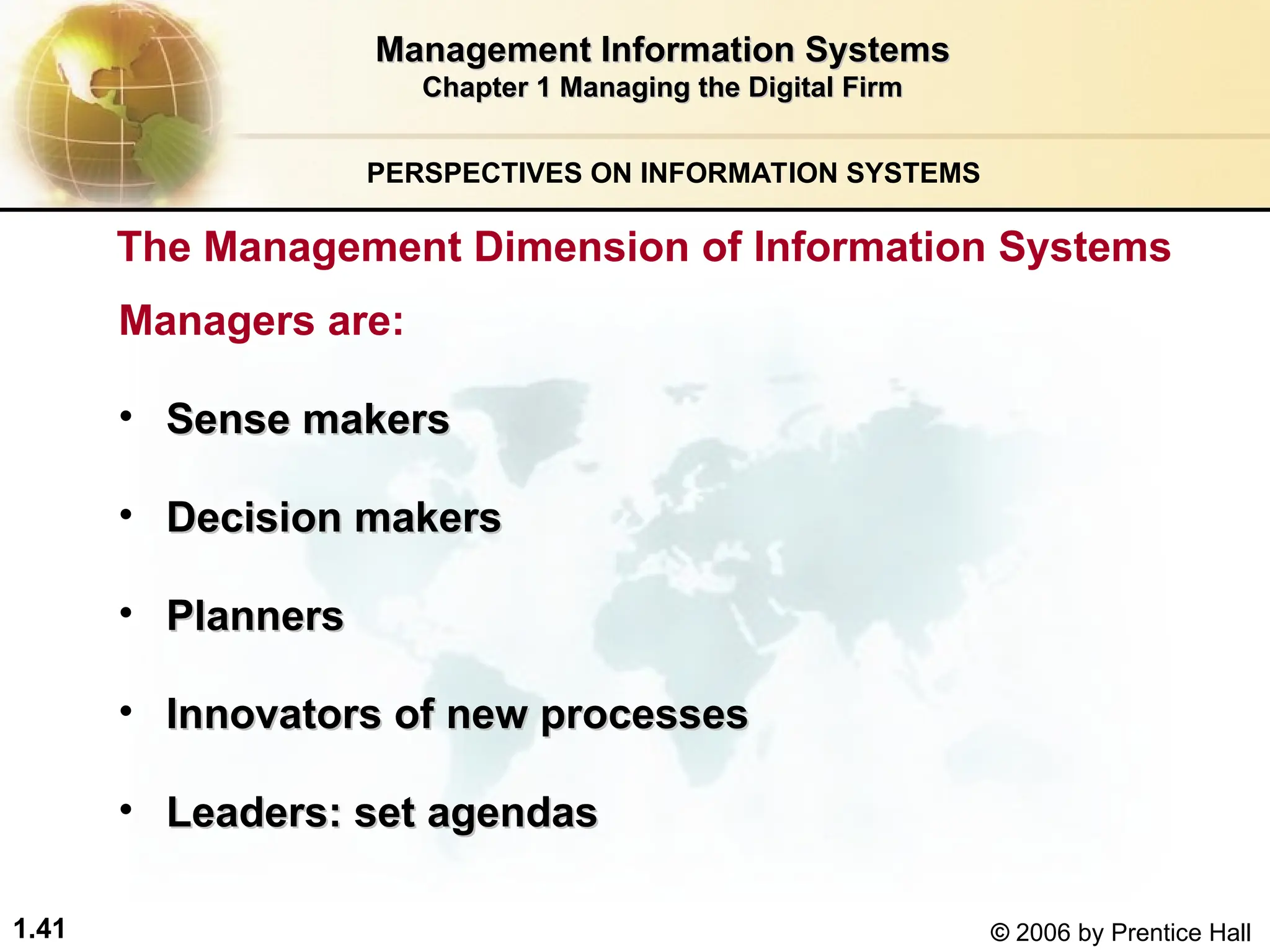 Management information system chapter no one (management studies)) | PPT