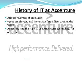 Strategic IT transformation at accenture | PPTX