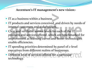 Strategic IT transformation at accenture | PPT