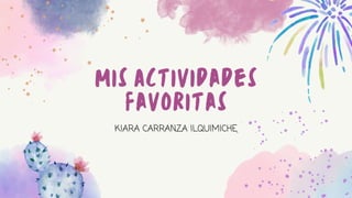 Hoja De Trabajo De Mis Cosas Favoritas