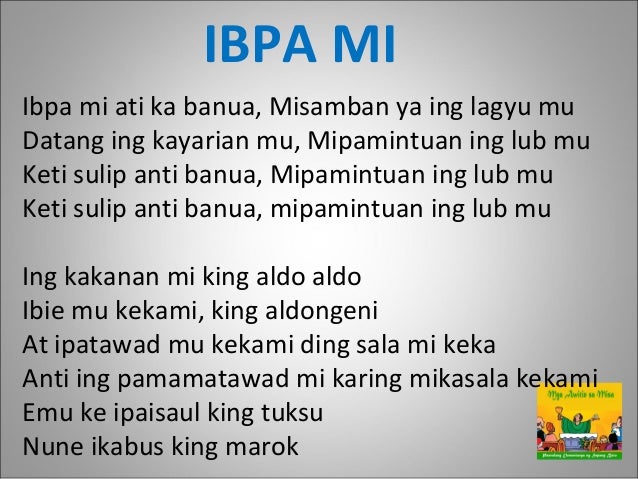 Misa kareng magaral sapang bato