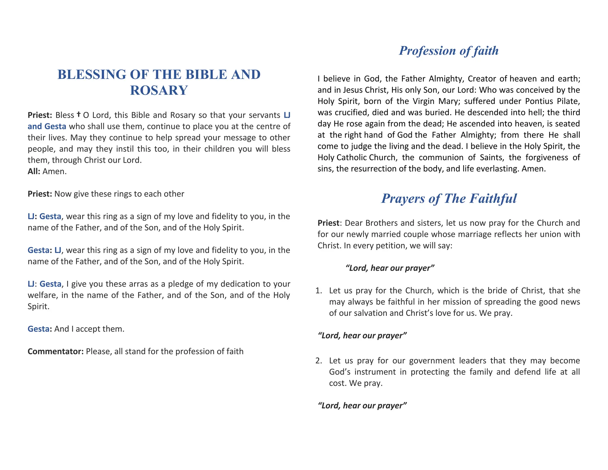 Misalette Script during wedding you can used | DOCX