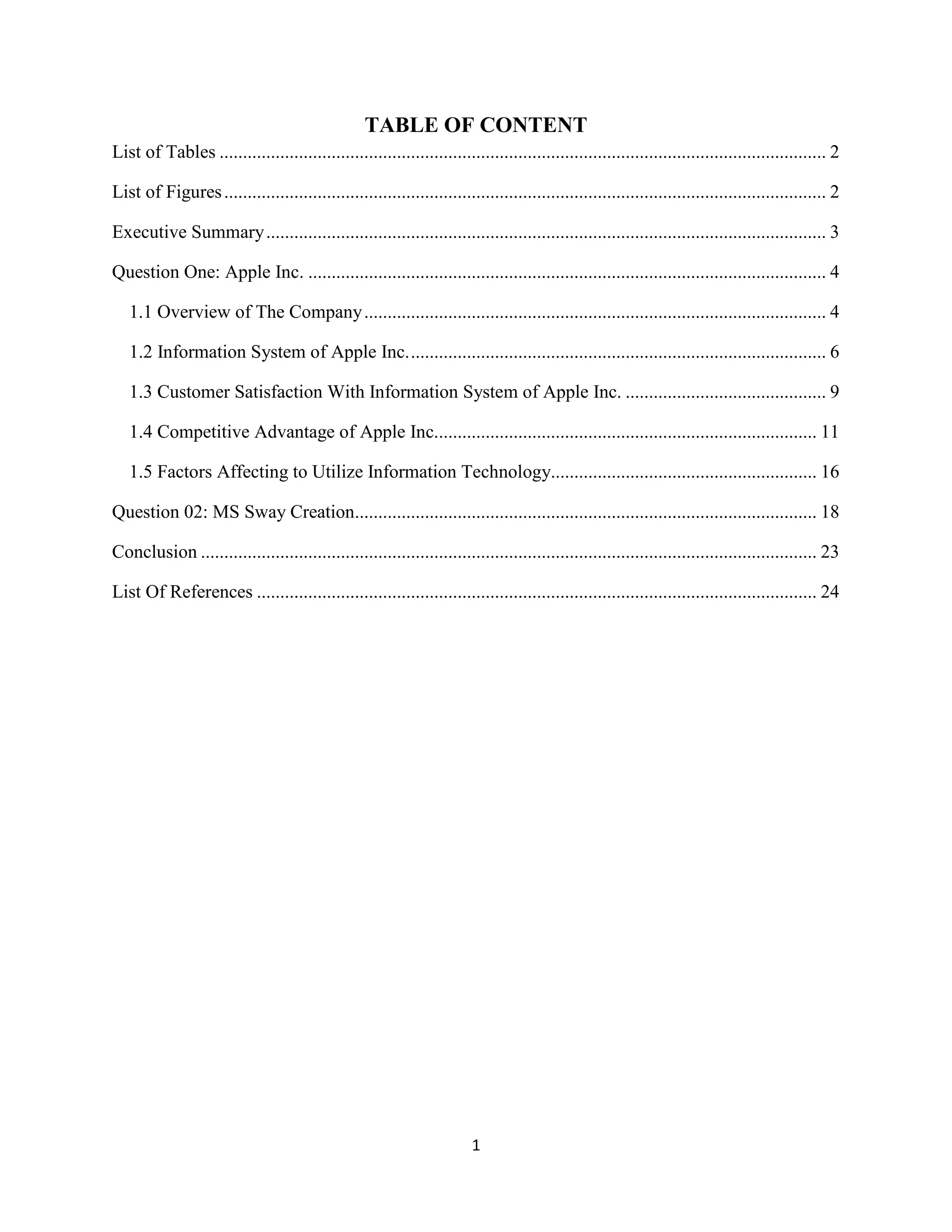 Management Information System- Apple Inc. | PDF