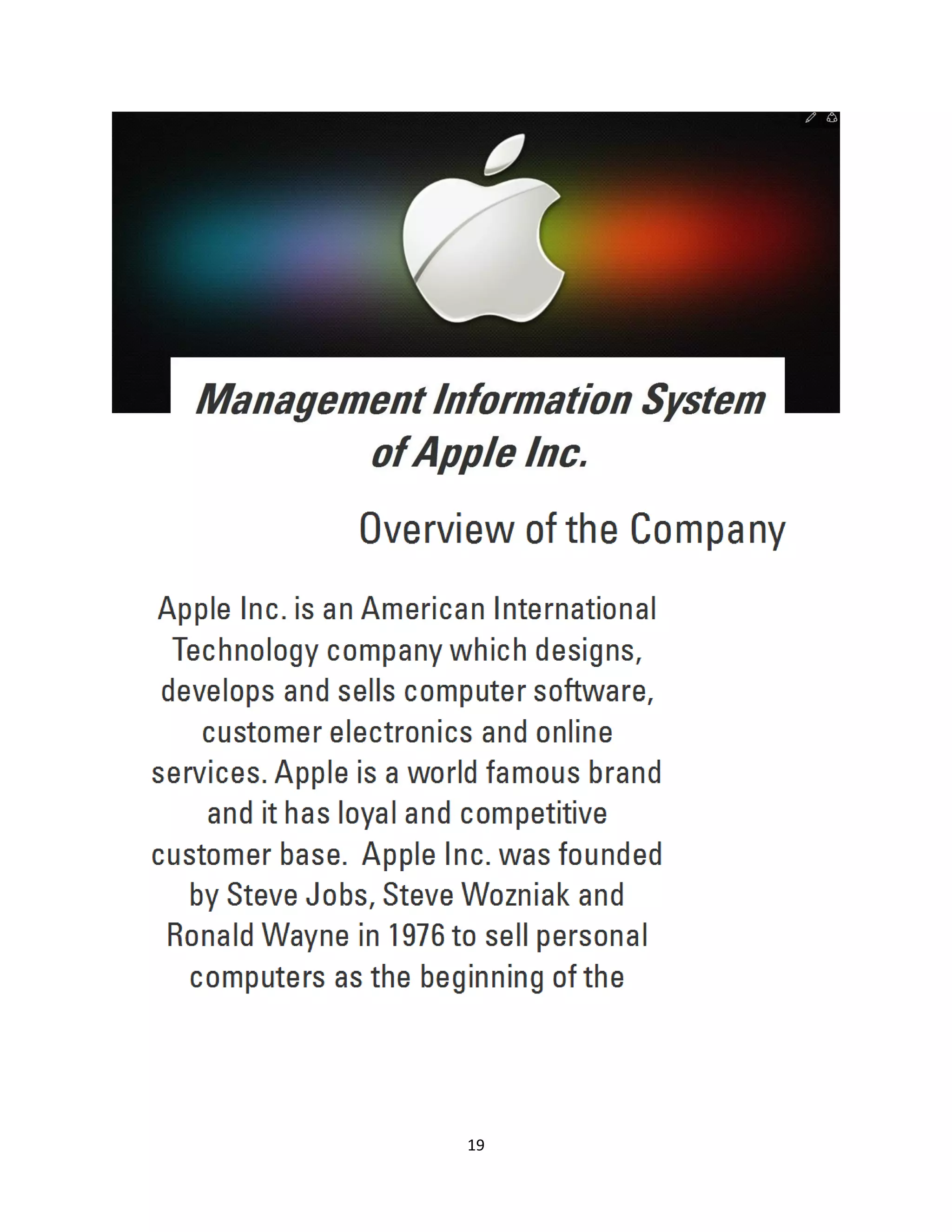 Management Information System- Apple Inc. | PDF